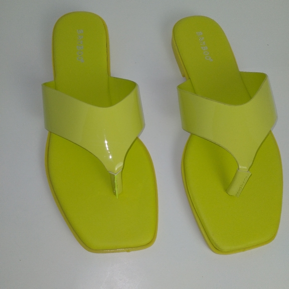 BAMBOO | Shoes | Bamboo Lemon Lime Yellow Color Patent Leather Sandals ...